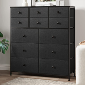 Ebern Designs Ojaswi 10 Dressers, Wooden Dresser, Chest of Drawers with Fabric & Reviews | Wayfair